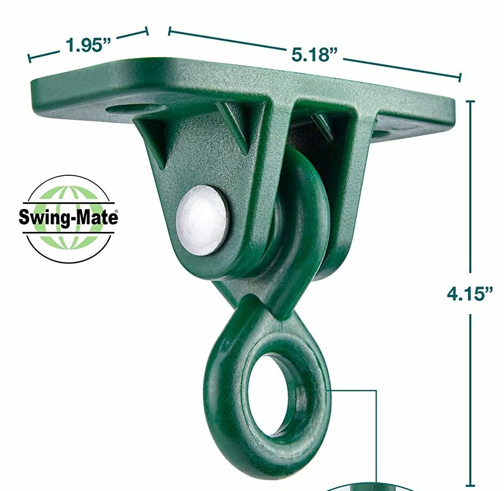 4pc Swing-Mate Classic Black Porch Swing Springs Hanging Kit | eBay