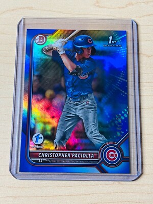 2022 Christopher Paciolla Bowman Draft 1st Edition #BD-185 1st Blue ...
