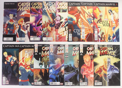 Captain Marvel #1-10 (2016) + 125-129 (2017) Full Run Set VF-VF/NM ...