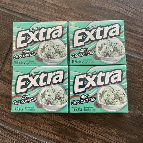 Wrigleys Extra Mint Chocolate Chip Sugarfree Gum NEW SEALED pack -price per each | eBay