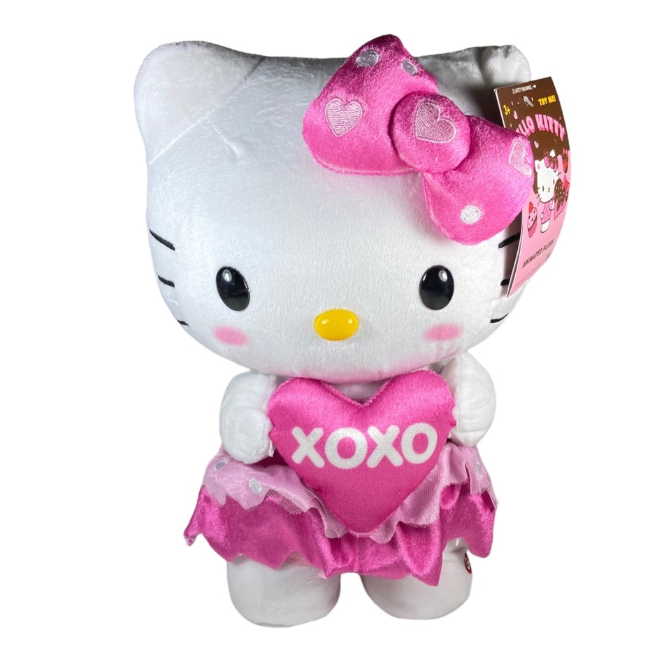 NEW Sanrio Hello Kitty Valentine's Day Love Animated Plush Side Stepper ...