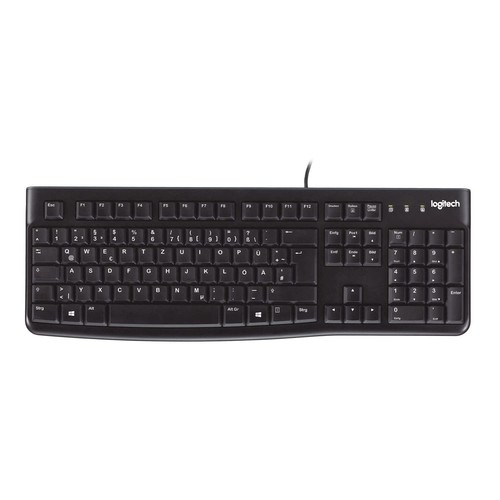 Logitech K120 Wired Keyboard for Windows, QWERTZ German Layout - Black ...
