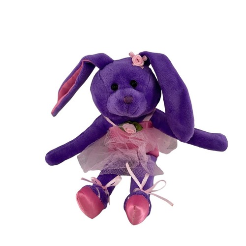 Purple Plush Bunny Pink Ballerina Outfit & Tutu 12 Inches Tall Dance ...