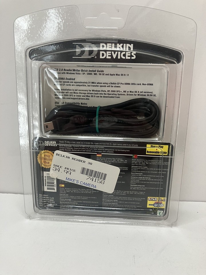 Delkin Devices Hi-speed USB 2.0 Ddreader-38 Multi-slot Card Reader | eBay
