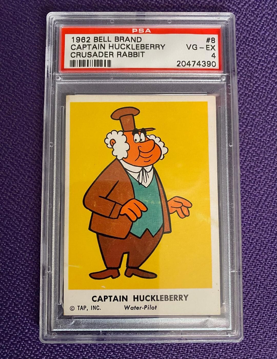 1962 CAPTAIN HUCKLEBERRY #8 Crusader Rabbit BELL BRAND Cartoon Card ...