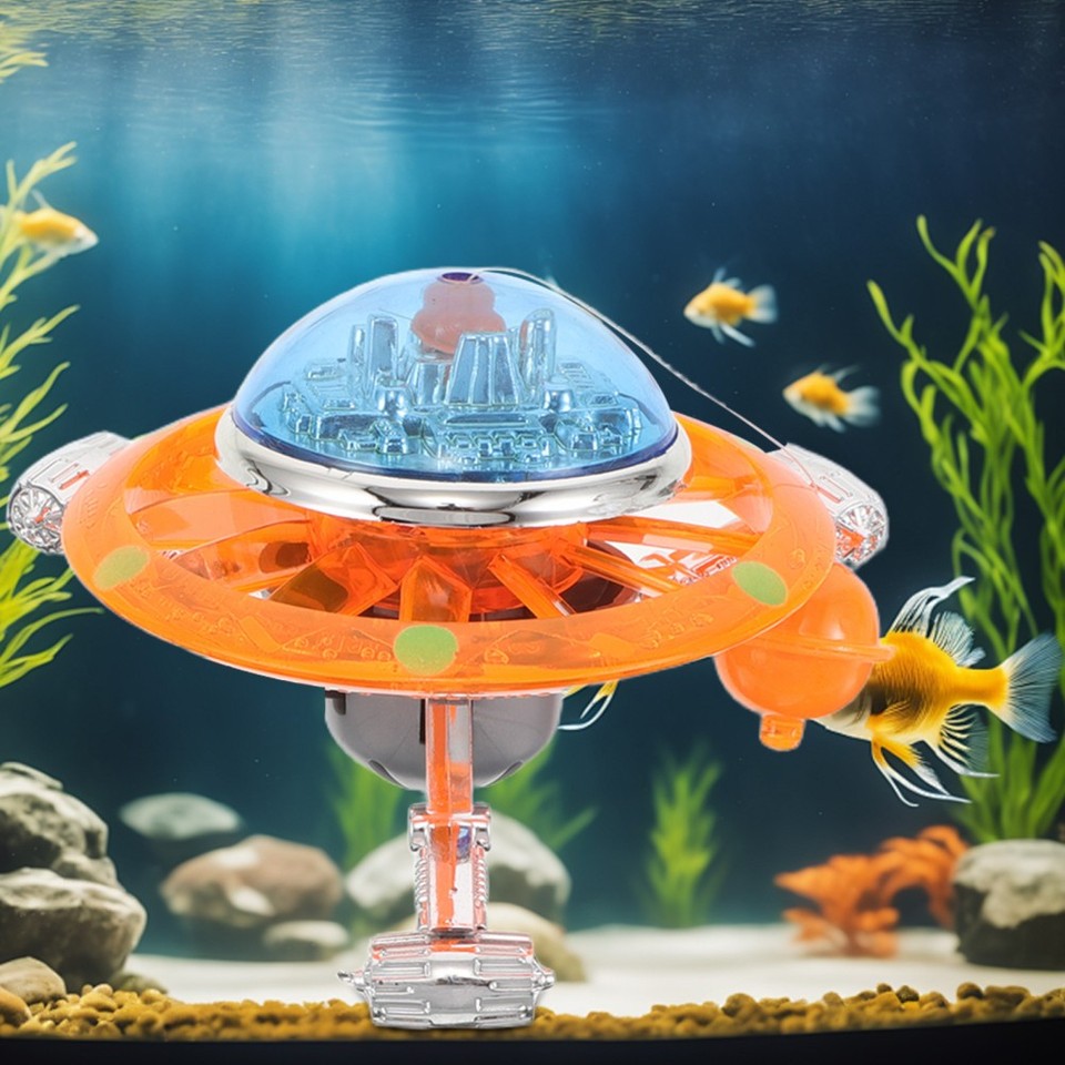 Aquarium Ufo: Alien-Themed Aquarium Decoration Unique Ufo Fish Tank ...