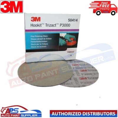 3M Hookit Trizact 50414 Fine Sanding Discs P3000 150mm Box of 15 | eBay UK