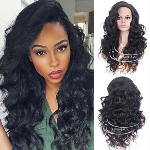 side parting Front Lace Wig Ombre big Wav Stylish Wear Heat Resistant ...