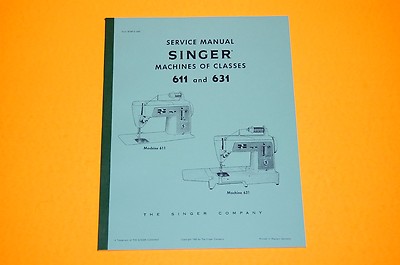 Singer Authorized Service Manual on CD for Classes 611 and 631 Sewing ...