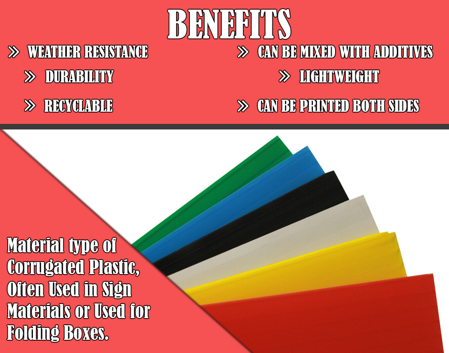 4mm Corrugated Plastic Sheets 18x24 24x36 24x48 36x36 Many Colors ...