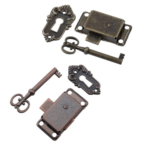 Antique Iron Drawer Locks Decorative Furniture Locks with Key Household ...