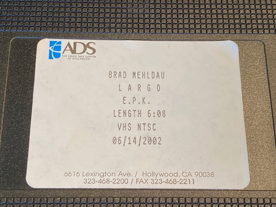 Two (2) Brad Mehldau VHS Tapes (1999 + 2002) Super Rare Original ...