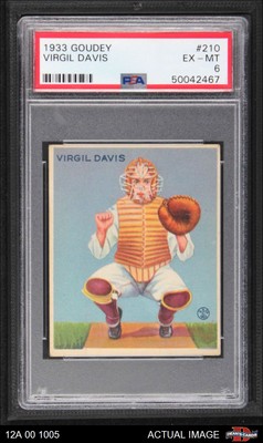 1933 Goudey #210 Virgil Davis Phillies PSA 6 - EX/MT | eBay