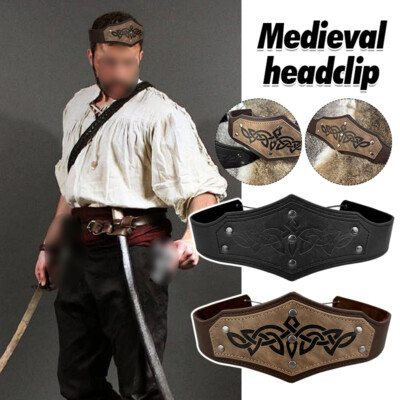 PU Leather Unisex Head Ring Medieval Warrior Headband Cosplay Headwear ...
