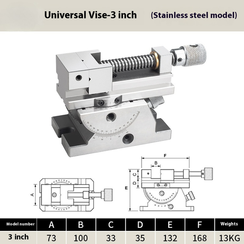 Universal Precision Vise 360 Degree Rotation Adjustable Angle Sine Tilt ...