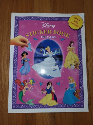 6 Books in 1 Disney Princess Sticker Book Treasury Over 350 Stickers ...