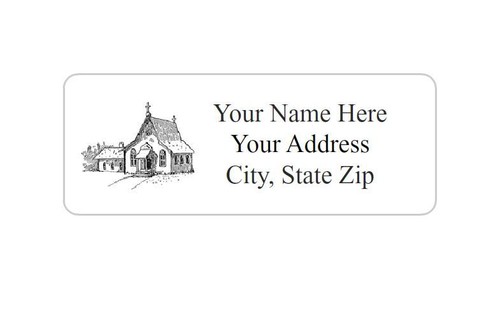 30 Pieces Country Church Return / Mailing Address labels 1" x 2.625" | eBay