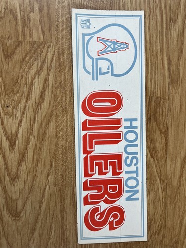 NFL Houston Oilers Vintage Defunct Circa 1970's Team Logo Bumper ...