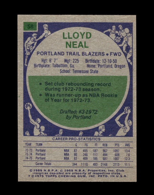 1975-76 Topps Set-Break # 58 Lloyd Neal NM-MT OR BETTER *GMCARDS* | eBay