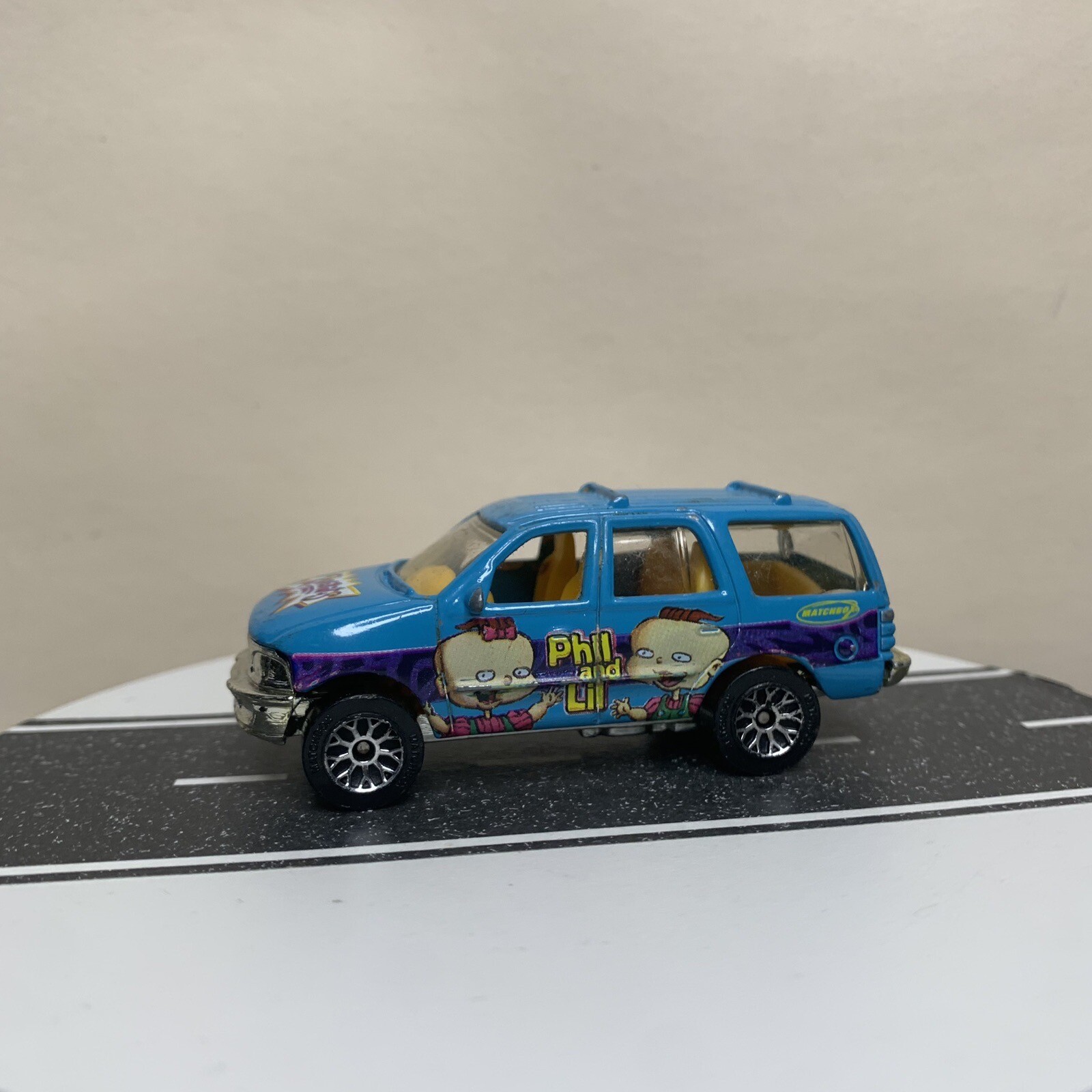 2001 Matchbox Ford Expedition Nickelodeon Rugrats Phil and Lil SUV Blue ...