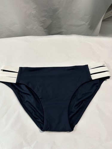 Seafolly Womens Multi Straps Bikini Bottom Swimweare Blue White Sz 12 ...