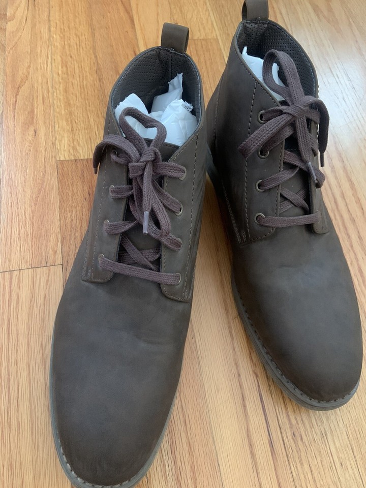 Perry Ellis Portfolio “Bellinger”Ankle Boots/Size US 13/Brown Round Toe ...