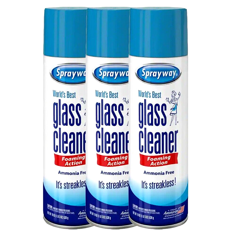 Sprayway World's Best Glass Cleaner, Foaming, Streakless - 3 Of 23oz ...