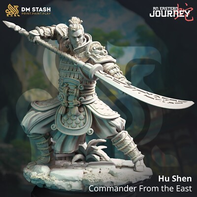 Human Commander Miniature 3D Printed Resin Eastern Warlord Figure ...