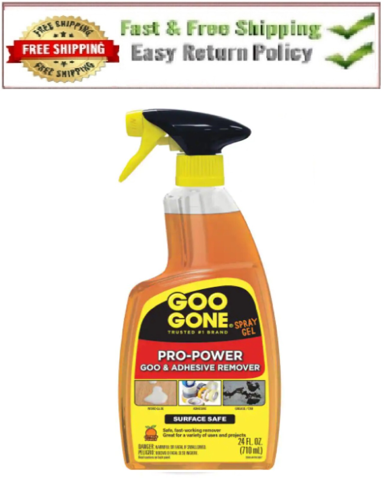 Goo Gone Pro Power Adhesive Remover Spray Gel, 24 oz. | eBay