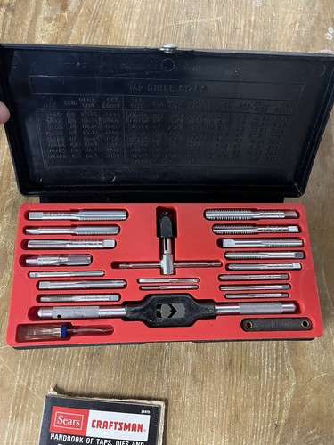 Vintage Sears Craftsman 9- 5209 Kromedge Standard Threading Tool Set | eBay