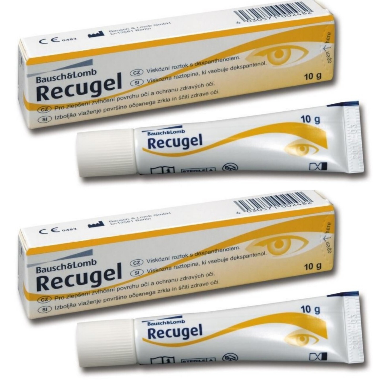 RECUGEL Eye Gel 2x10g Regenerating Protecting Dryness-Relief Strained ...