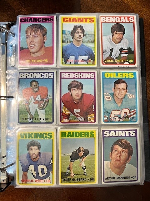 1972 Topps Vintage Complete Football Set Series 1&2 (263) Staubach RC ...