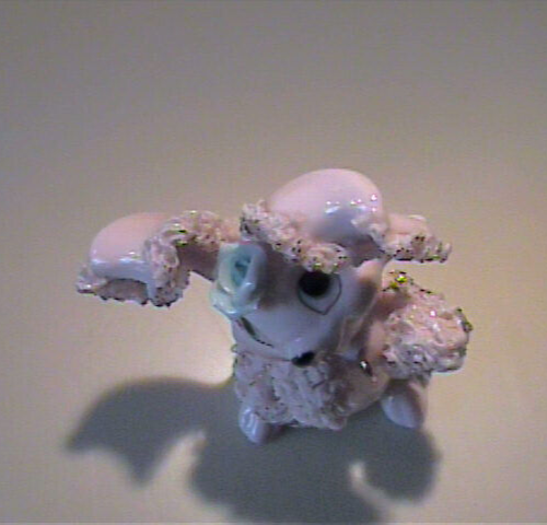 VINTAGE 1950'S CERAMIC PINK SPAGHETTI BUNNY RABBIT WITH FLOWER | eBay