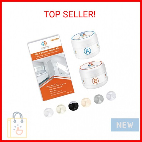 Tub, Tile and Shower Repair Kit (Color Match), 3.7oz Fiberglass Repair ...