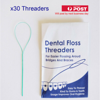 Dental Loop Floss Threader for Orthodontic Bridges & Braces (30 ...