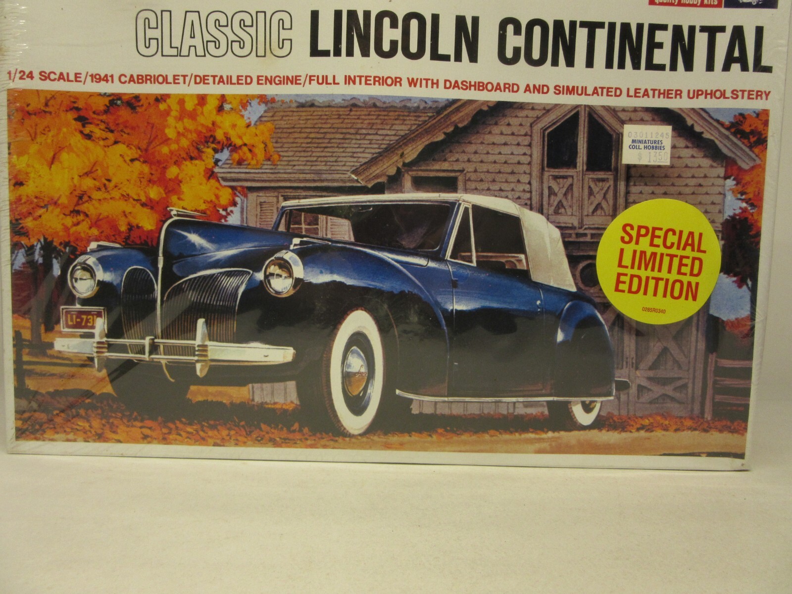 Monogram #PC174-300, Classic Lincoln Continental, 1941 Cabriol, 1/24 ...