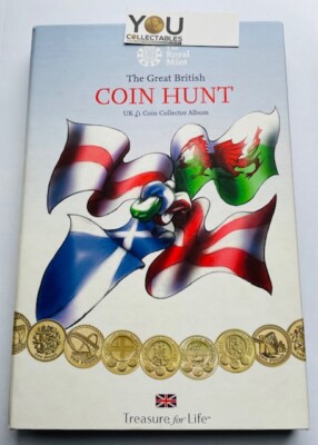 Great British Coin Hunt £1 One Pound Album Full Set COLLECTORS by Royal ...