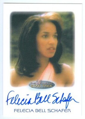 FELECIA BELL SCHAFER "JENNIFER SISKO AUTOGRAPH CARD" WOMEN OF STAR TREK ...