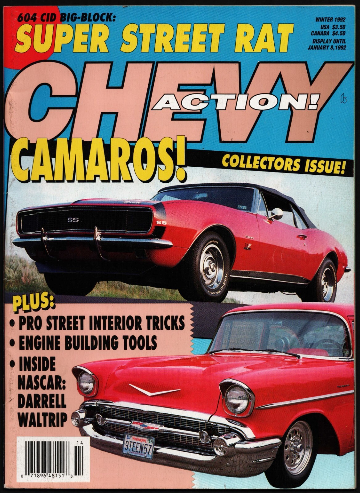 WINTER 1992 CHEVY ACTION MAGAZINE, CAMARO COLLECTORS ISSUE | eBay