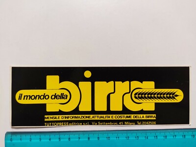 Adhesive Magazine The World Of Beer Milano Sticker Autocollant 80s ...