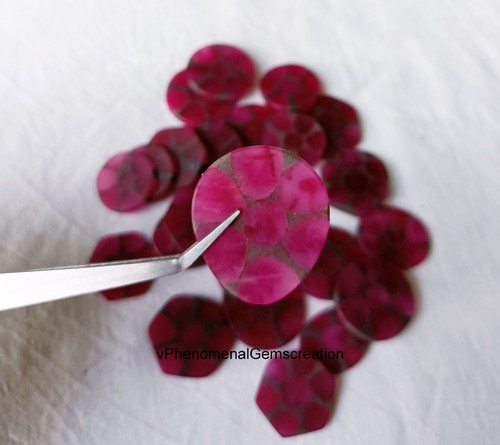 50 Ct Colombian Natural Rare Trapiche PINK RUBY Mix Cut Certified Gemstone Lot | eBay