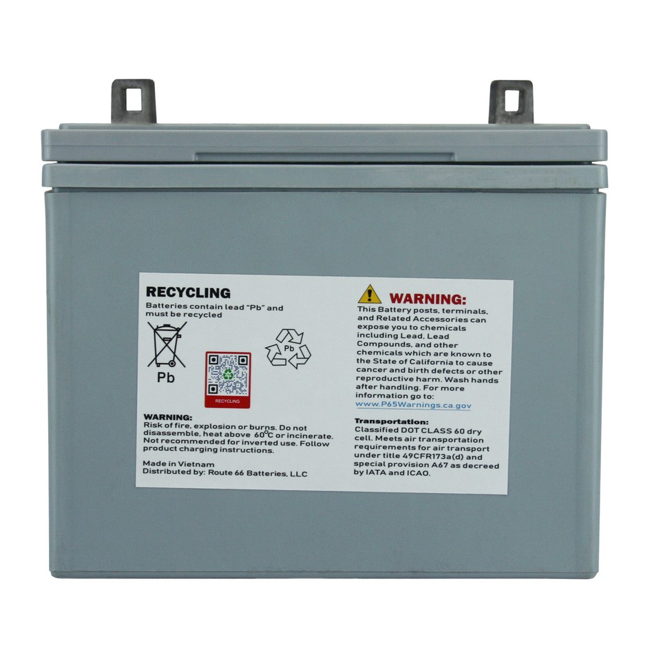 12V 35AH U1 AGM Battery for Craftsman 25780 Lawn Tractor and Mower ...