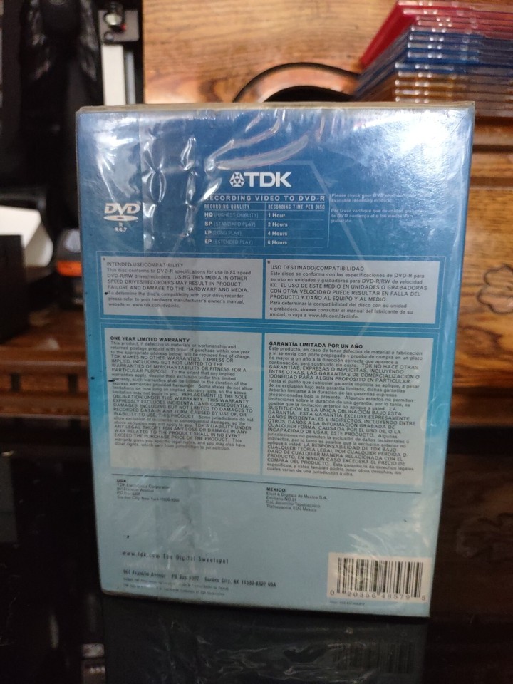 TDK Video DVD-R Recordable DVD 10 Pack 6 Hours In EP Mode | eBay