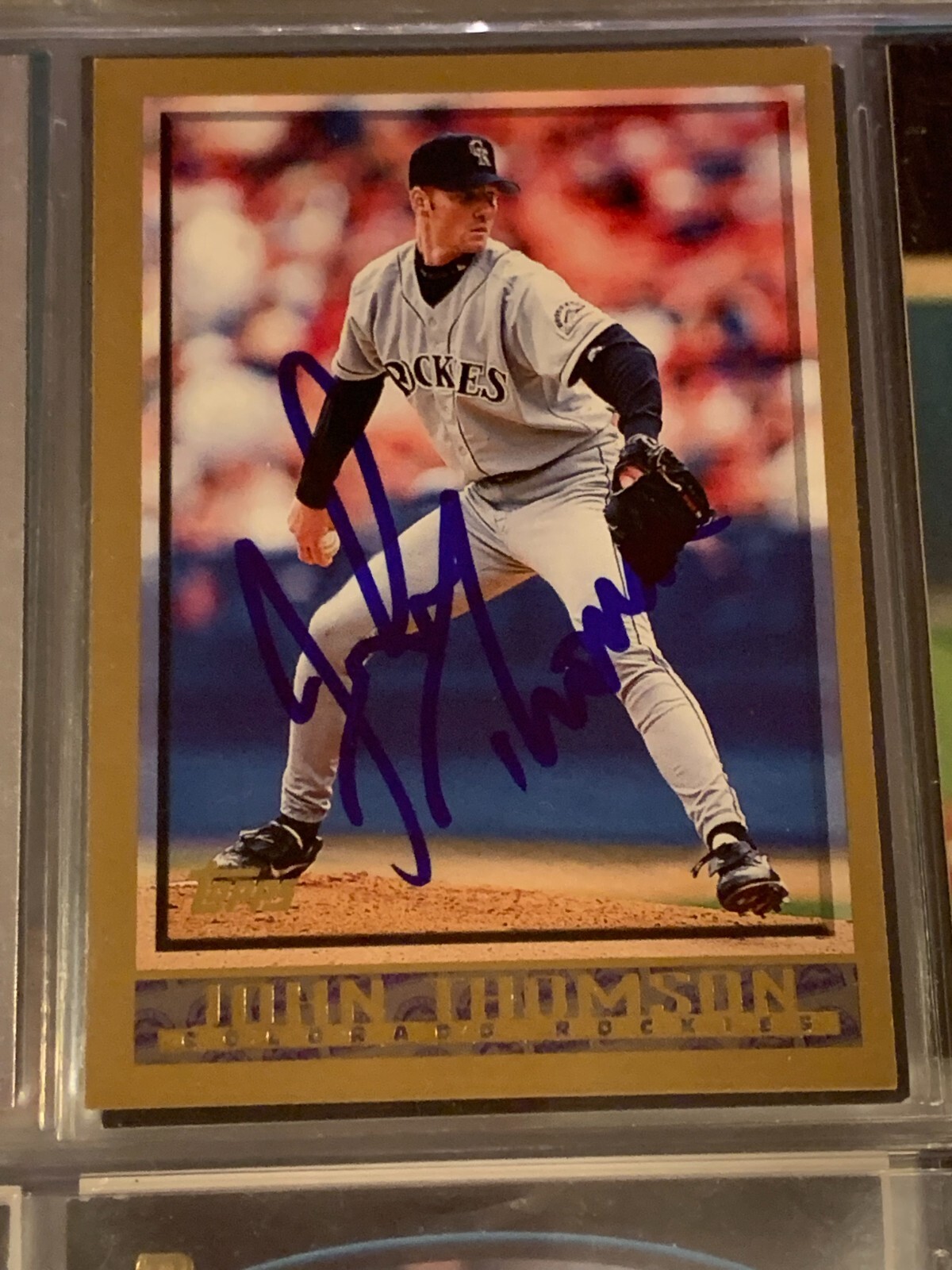 JOHN THOMSON AUTOGRAPHED SIGNED 1998 TOPPS CARD ROCKIES COA | eBay