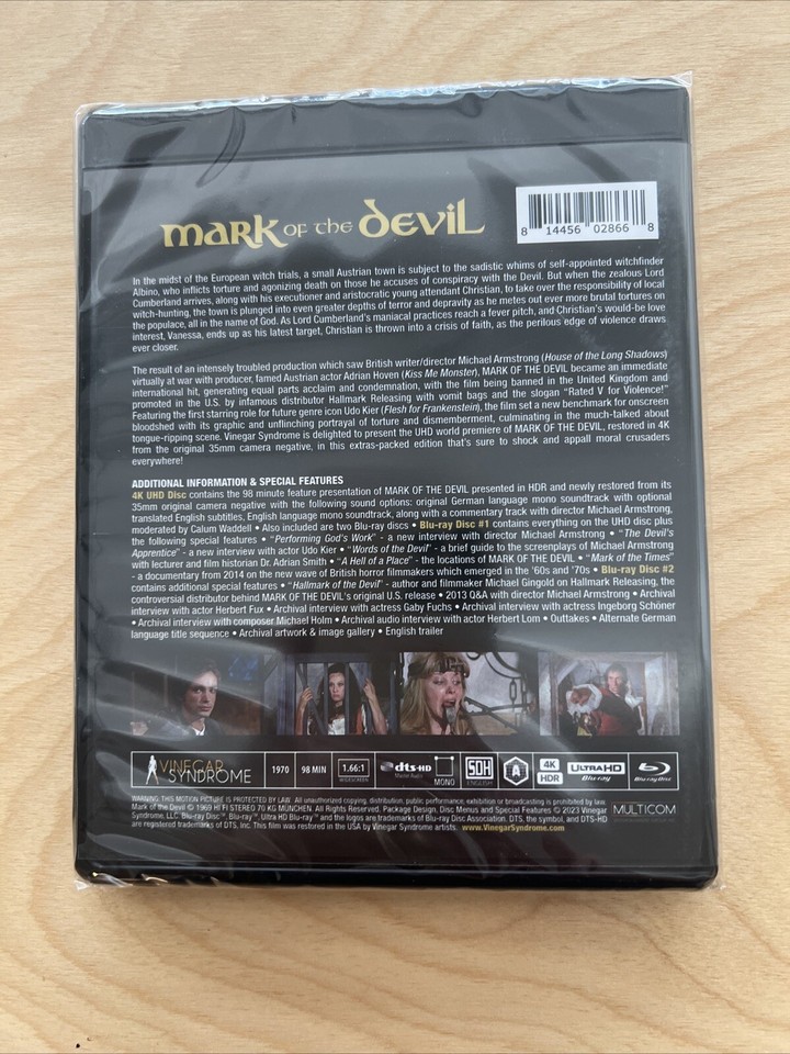 Mark of the Devil (4K UHD Blu-ray) Udo Kier Herbert Lom Olivera ...