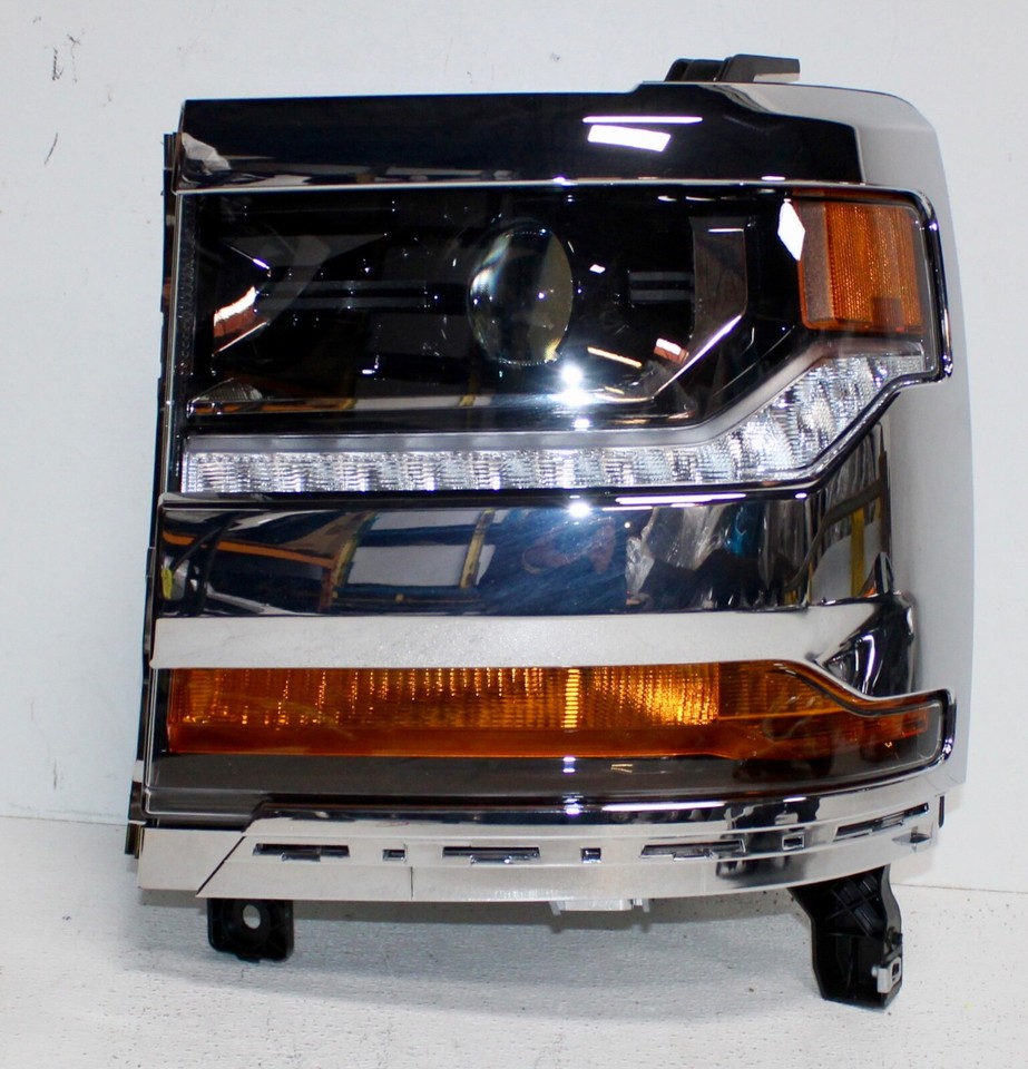 2016-2018 CHEVROLET SILVERADO 1500 LEFT DRIVER HEADLIGHT HID OEM CHROME ...
