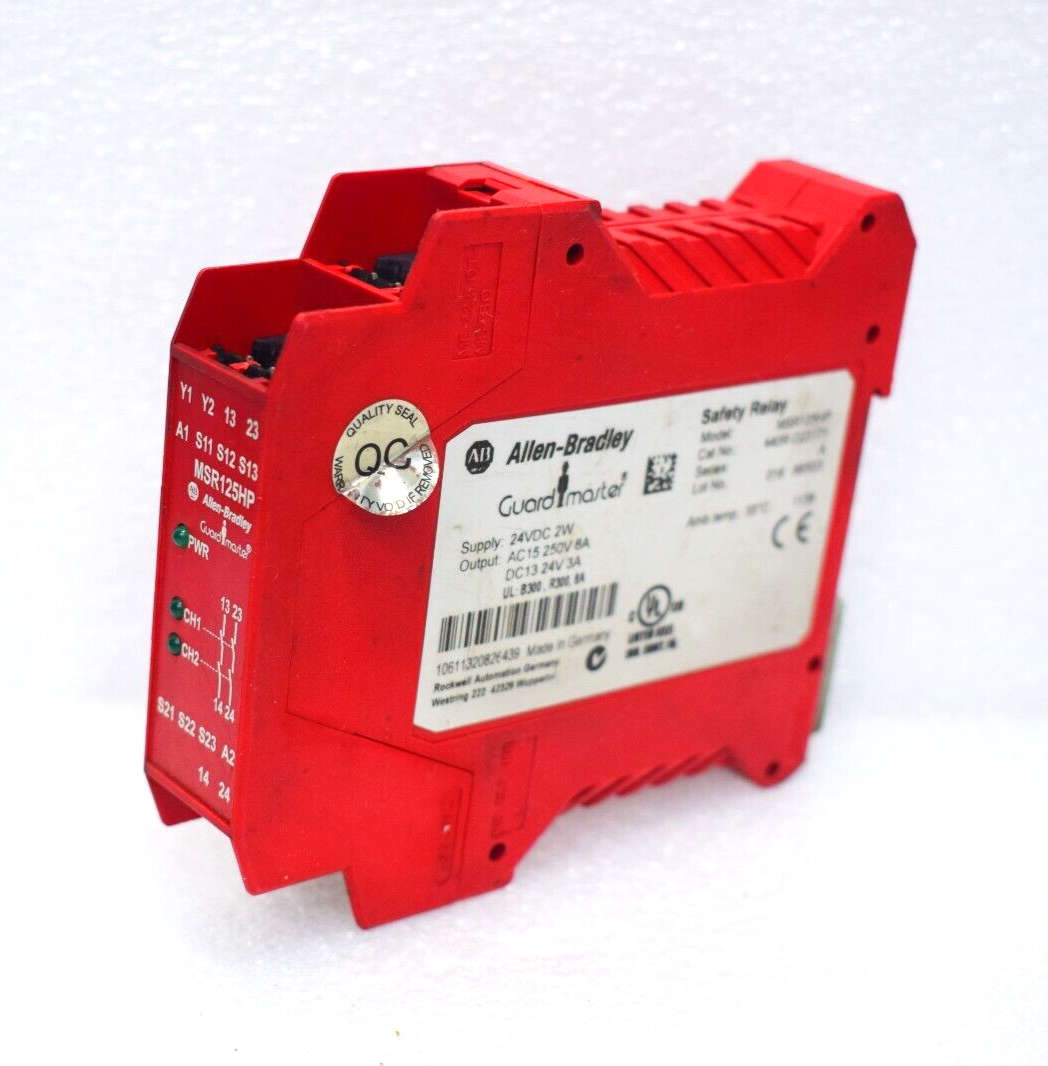 Allen Bradley 440r-d23171 Ser a Guardmaster Msr125hp Safety Relay 24vdc ...