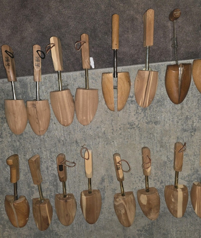 Vintage Shoe Tree Lot Set 8 Pairs Wooden Cedar Boot Foot Shaper Rare | eBay