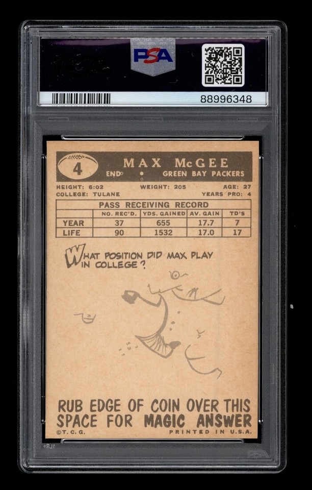 1959 Topps Set-Break # 4 Max McGee PSA 9 MINT | eBay