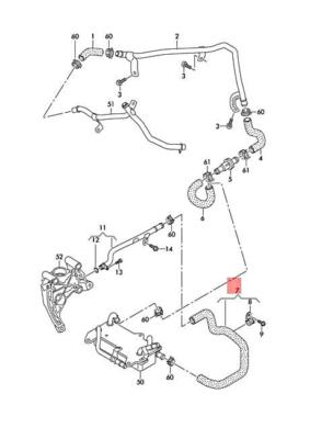 Genuine AUDI A4 Avant S4 quattro Coolant Hose Left Rear 8W0122448T | eBay